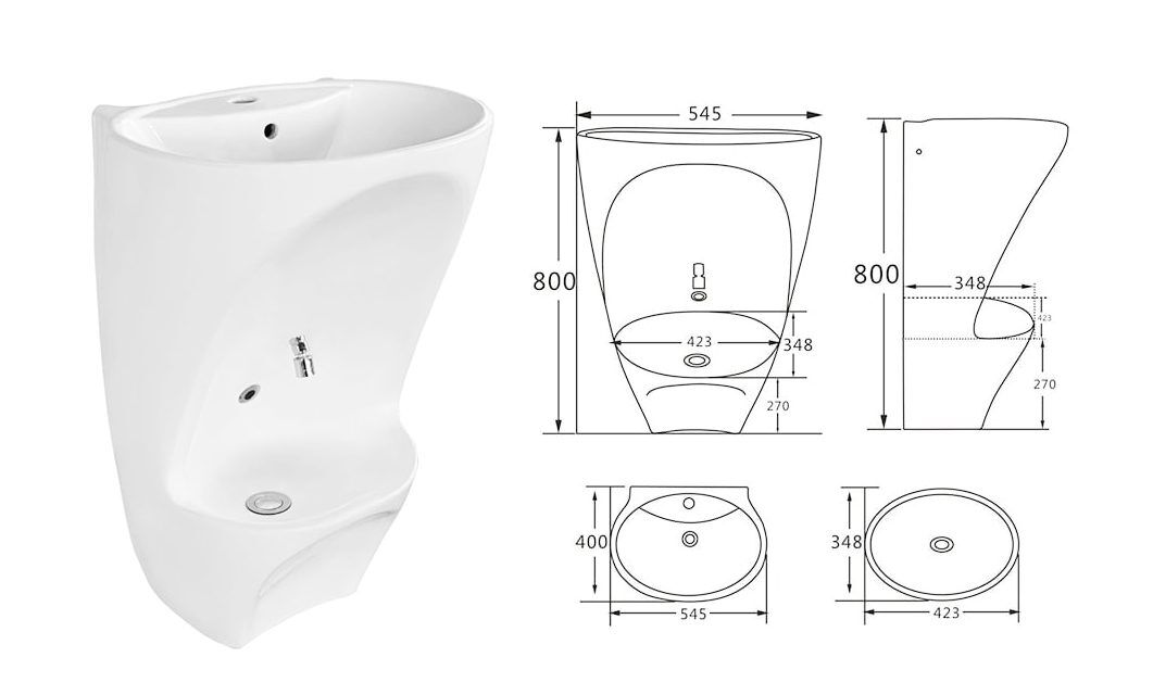 Dual Levels Wudu Basin – Multi-Functional Ceramic Ablution Station for ...