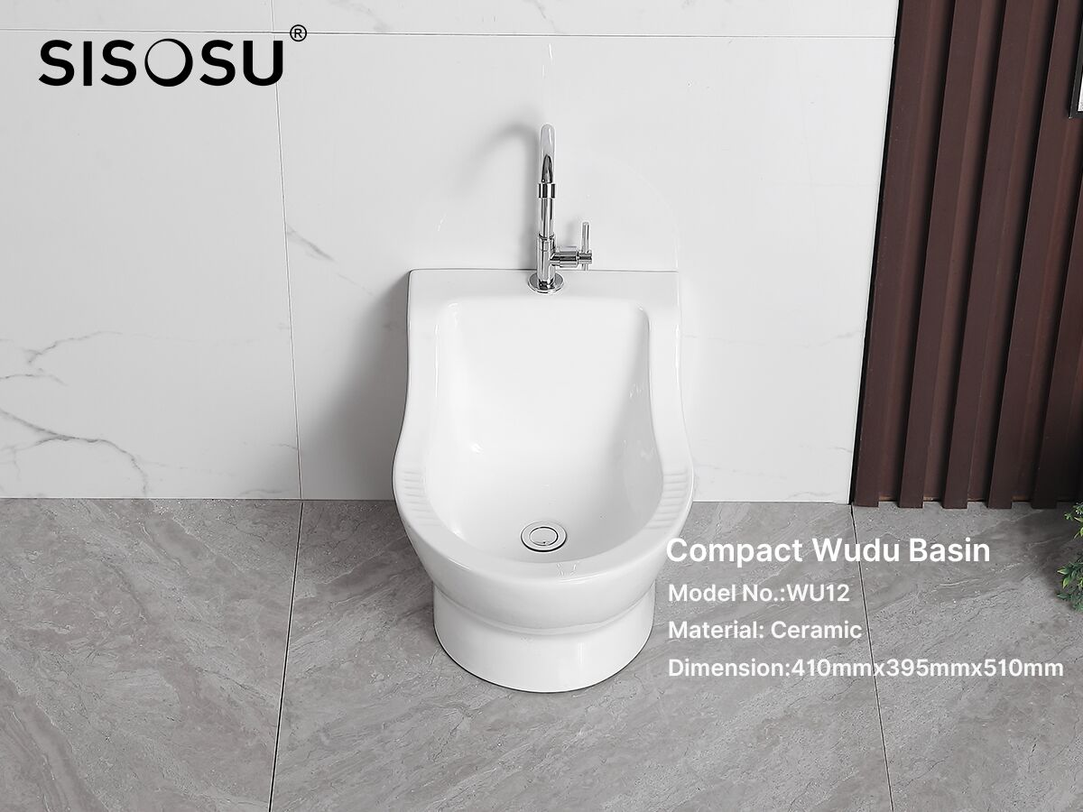Compact Wudu Basin – Space-Efficient Ceramic Ablution Unit with ...