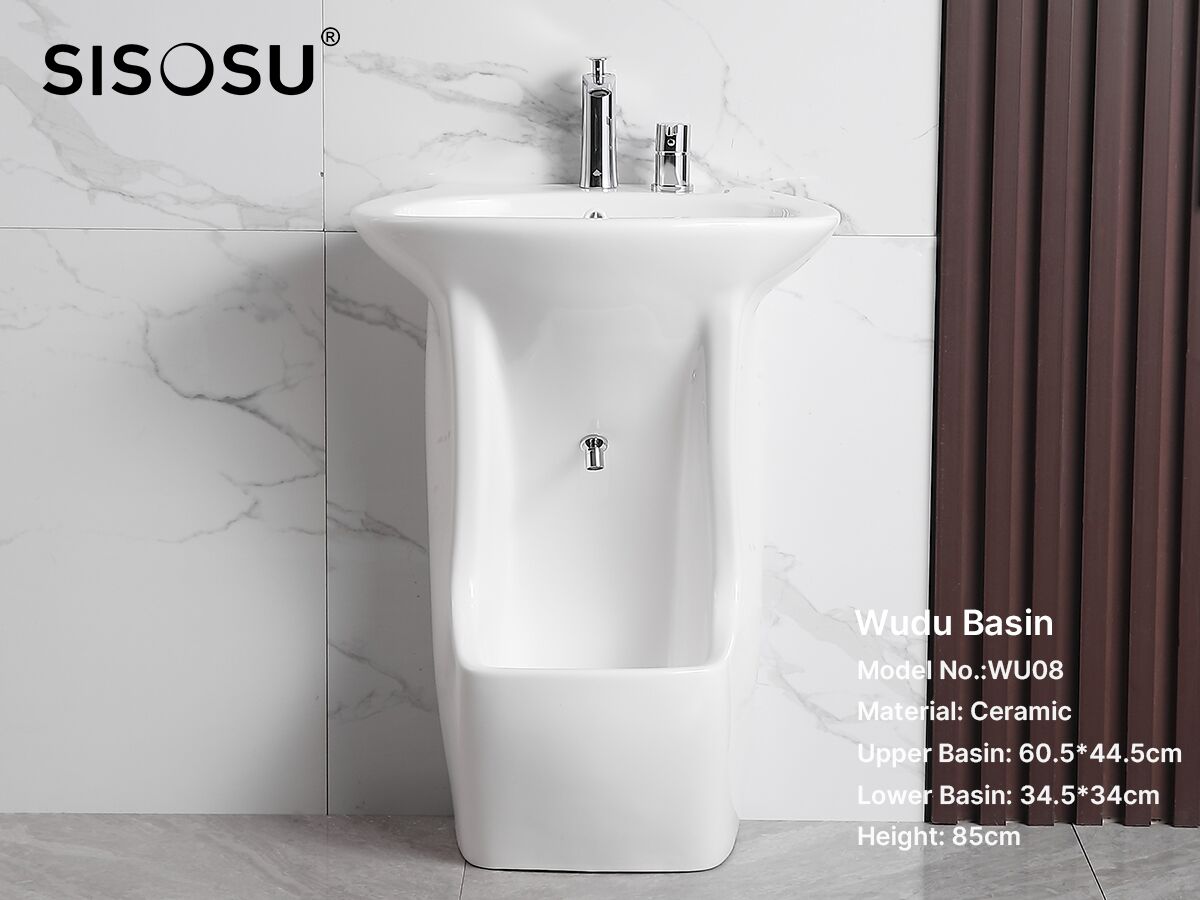 Dual Level Wudu Basin Plus – Space-Saving Floor Standing Wudu Station ...