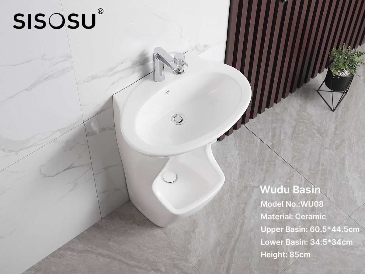 Dual Level Wudu Basin Plus – Space-Saving Floor Standing Wudu Station ...