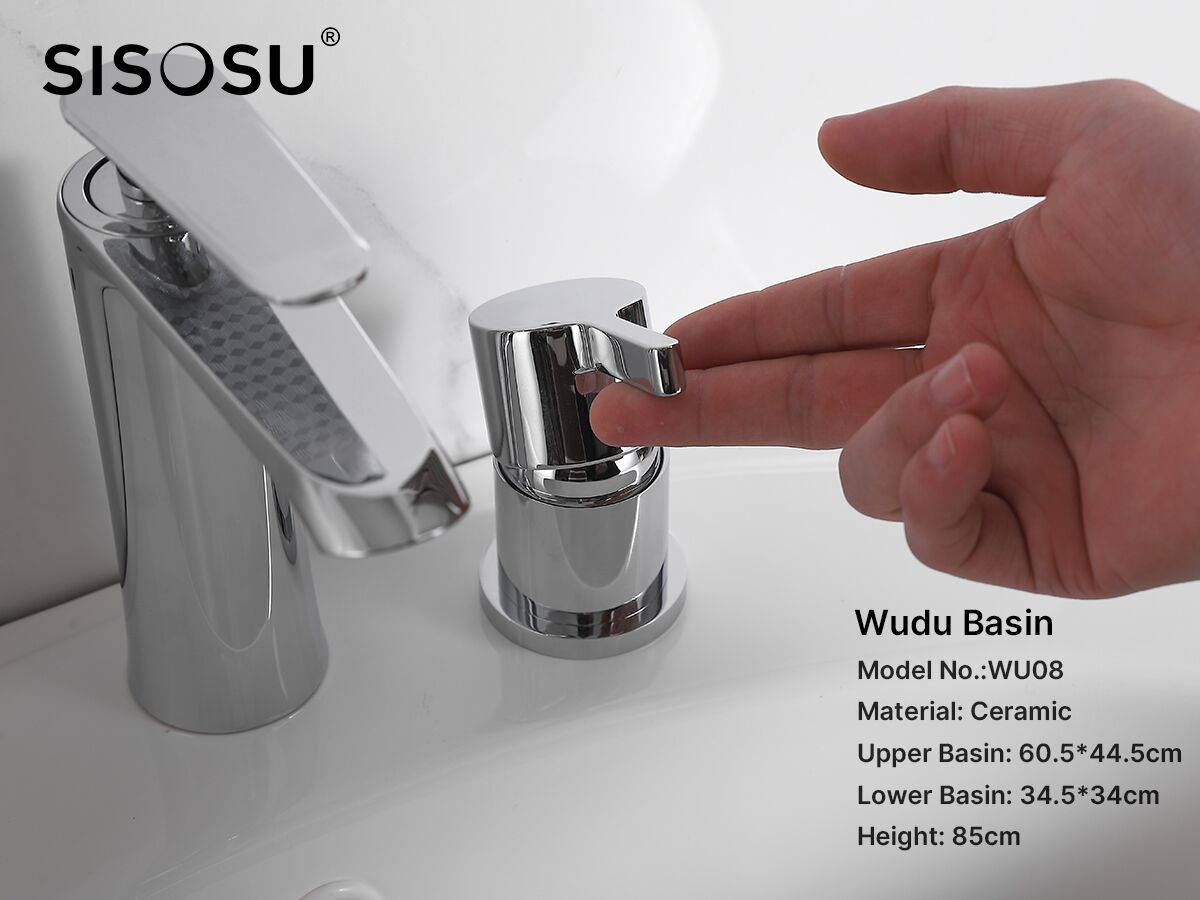 Dual Level Wudu Basin Plus – Space-Saving Floor Standing Wudu Station ...