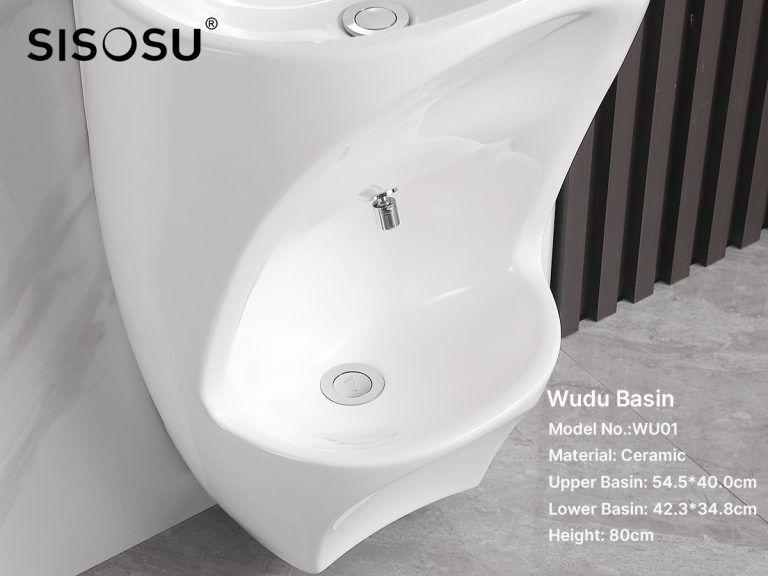 Dual Levels Wudu Basin – Multi-Functional Ceramic Ablution Station for ...